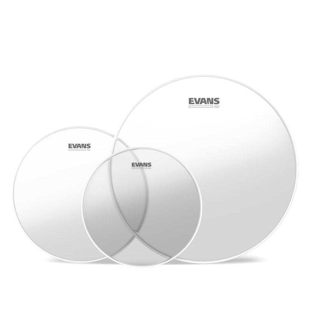 Evans G2 Clear Fusion Tom Pack (ETP-G2CLR-F) - JB Music