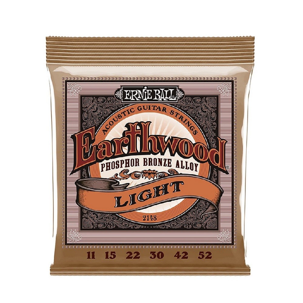 Ernie Ball 2148 Earthwood Light Phosphor Bronze Acoustic Guitar Strings ...