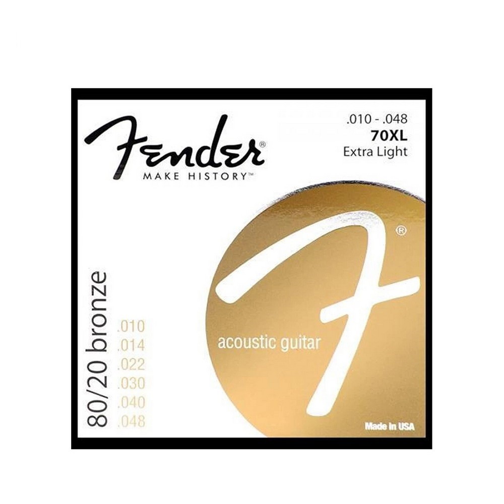 Fender 70XL 80/20 Bronze Ball End 10-48s Acoustic String - JB Music