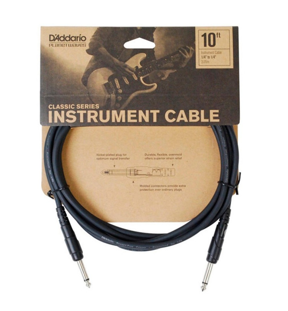 D'Addario PW-CGT-10 Classic Series Straight to Straight 10 Foot ...