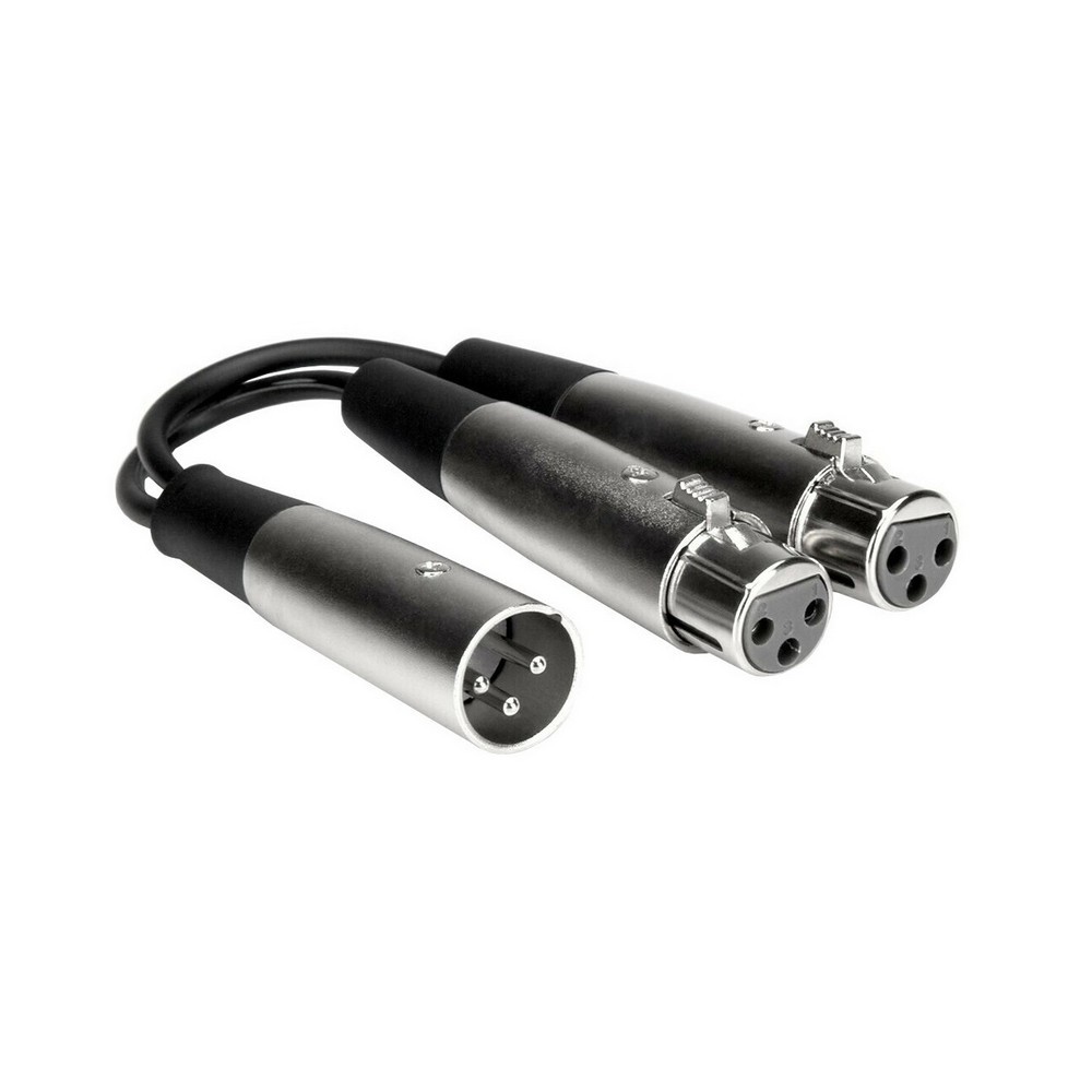 Hosa YXF-119 Y XLR3M- XLR3F Cable 6 inch - JB Music