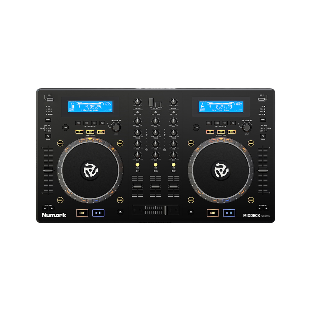 Numark Mixdeck Express - DJ Controller with Dual CD and USB Playback ...