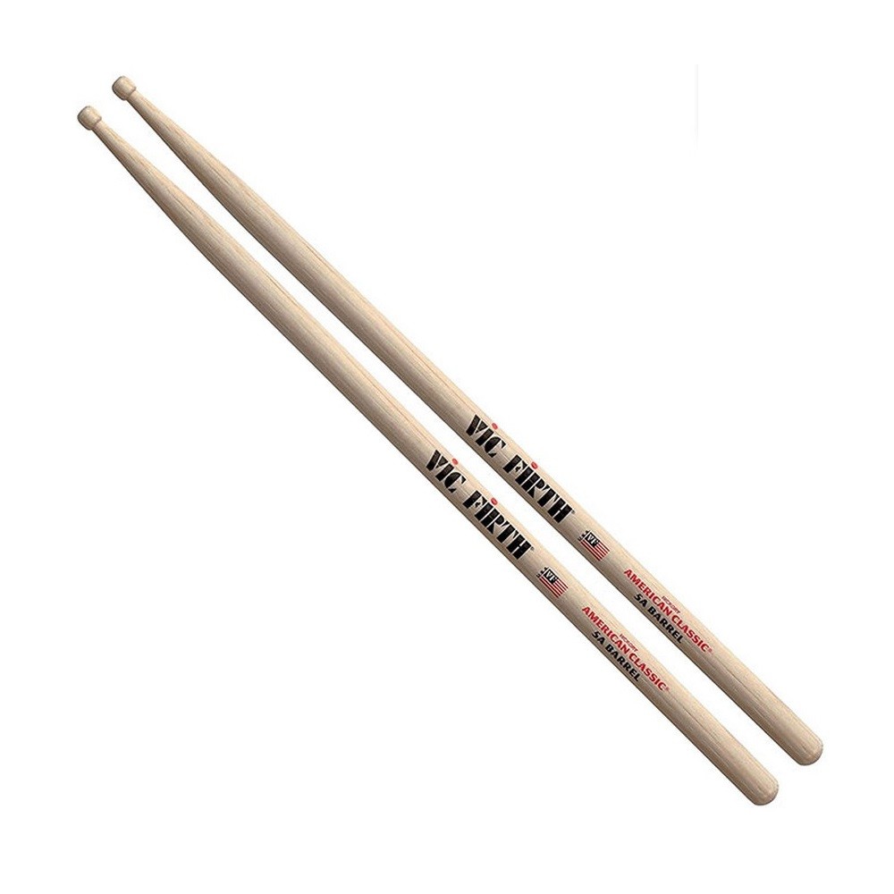 Vic Firth 5ABRL 5A Barrel Tip Drum Sticks - JB Music