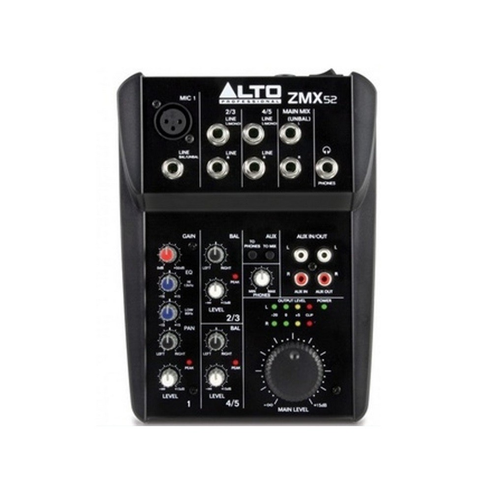 Alto Professional Zephyr ZMX52 5-Channel Compact Mixer - JB Music