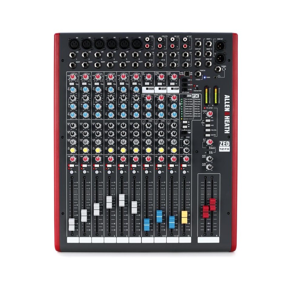 Allen & Heath ZED 12FX 12-Channel Analog Mixer with Effects - JB Music