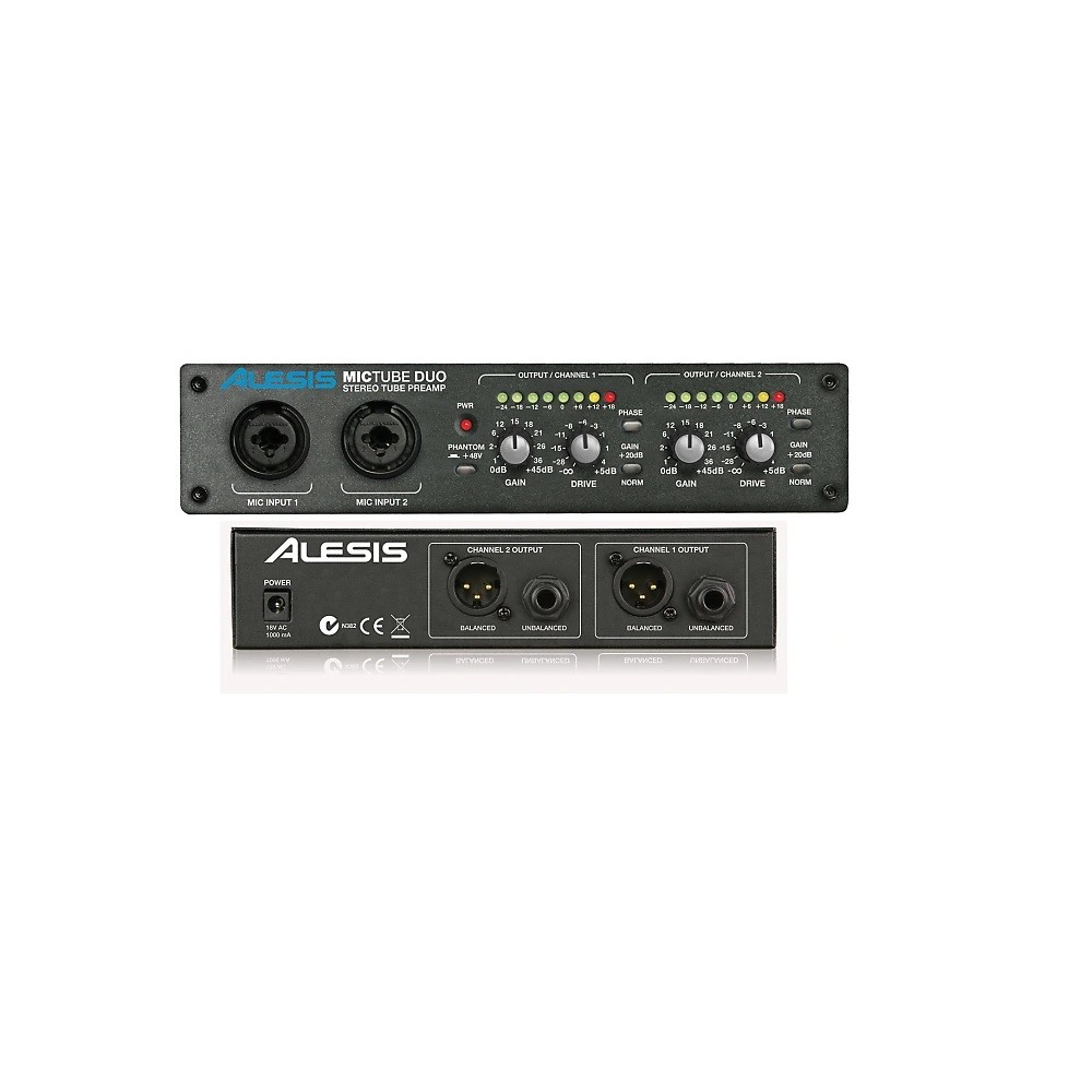 Alesis MicTube Duo Tube Based Microphone Preamplifier - JB Music