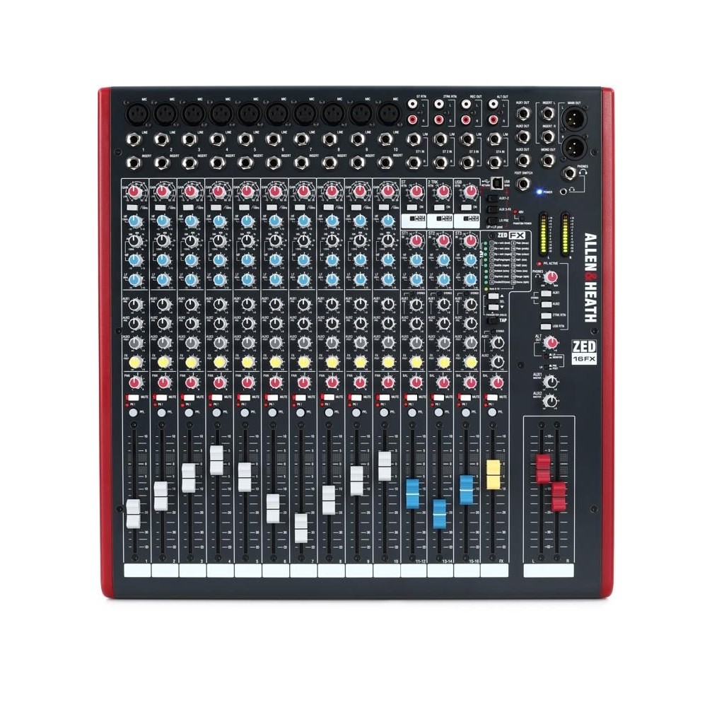Allen & Heath ZED16FX 16-Channel Analog Mixer with FX/USB - JB Music