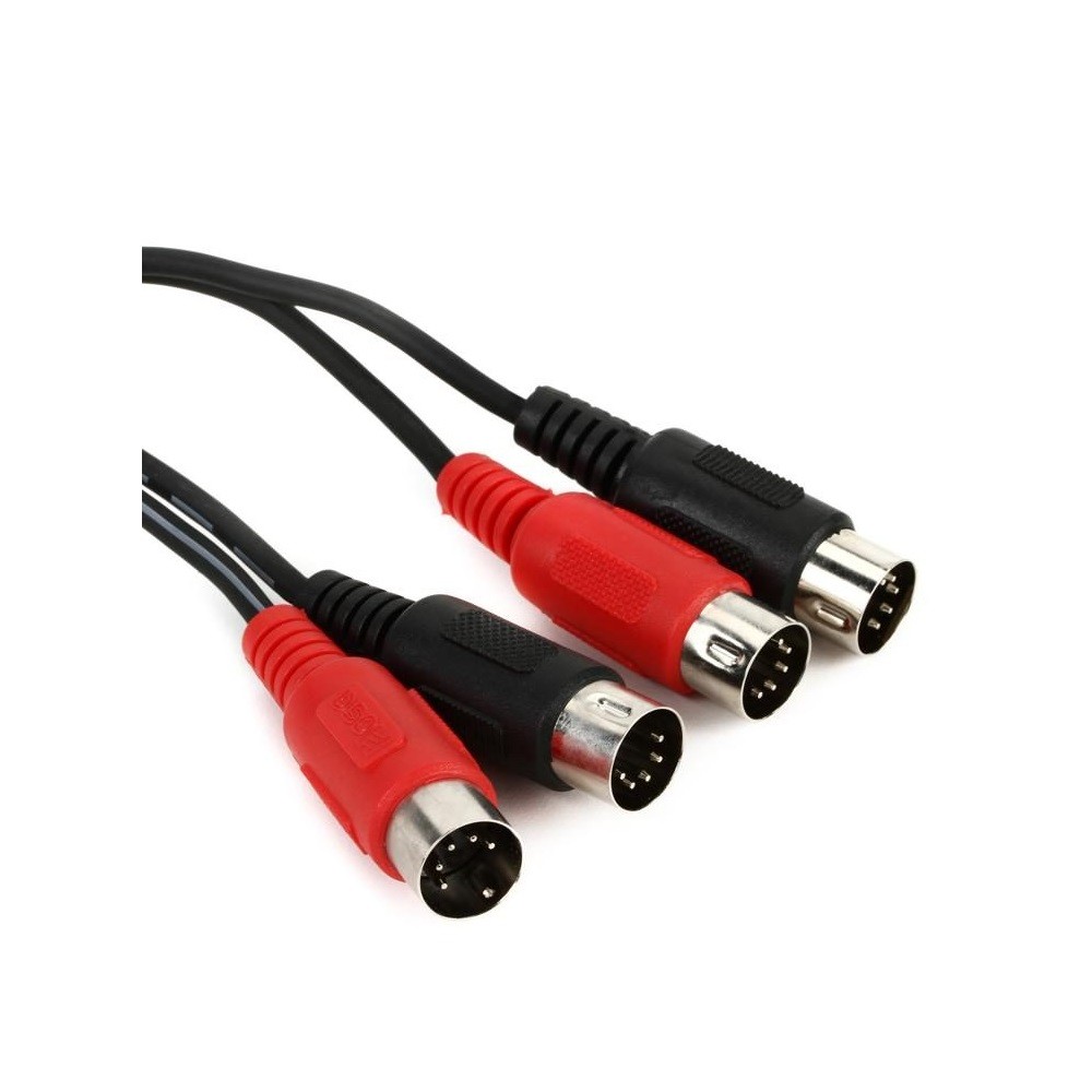 Hosa MID-201 Dual MIDI Cable Dual 5-pin DIN to Same 1m - JB Music