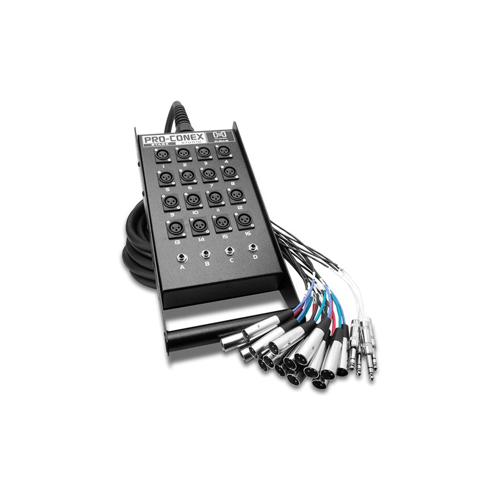 Hosa SH-16x4-50 Pro-Conex Stage Box Snake 50 ft. - JB Music