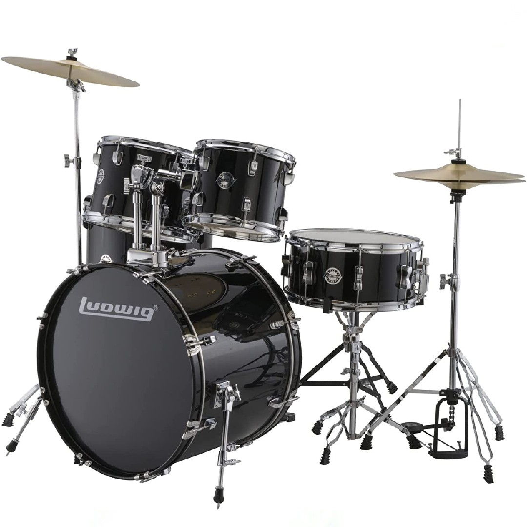 Ludwig Accent 5-piece Complete Drum Set with 22 inch Bass Drum and ...