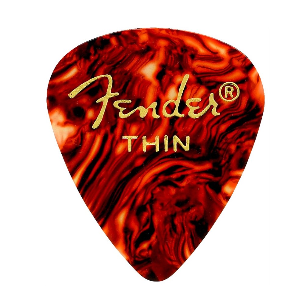 Fender 451 Shape Shell Classic Celluloid Picks - Thin (12 Pack ...
