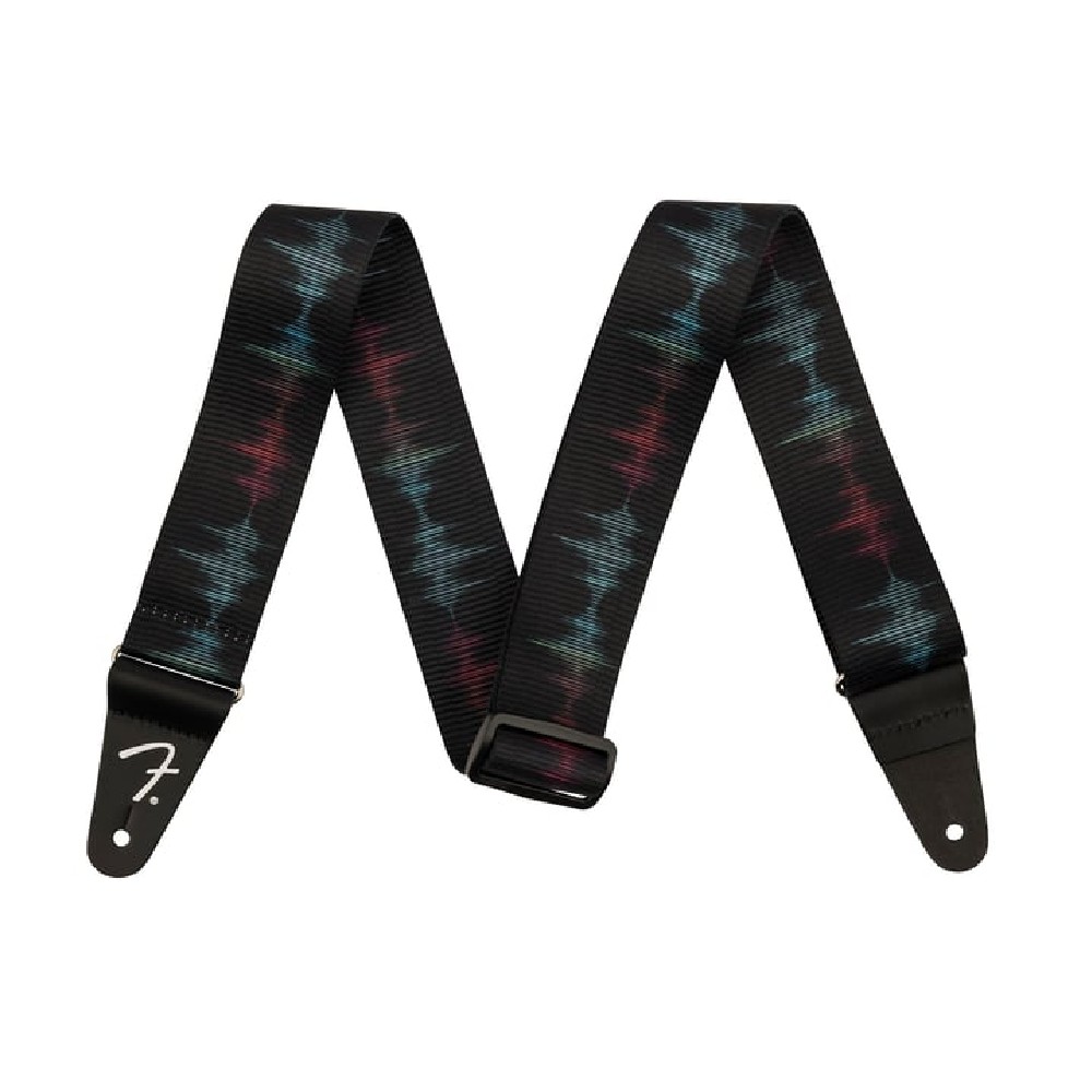 Fender Retro Sound Wave Guitar Strap - Black (0990637215) - JB Music